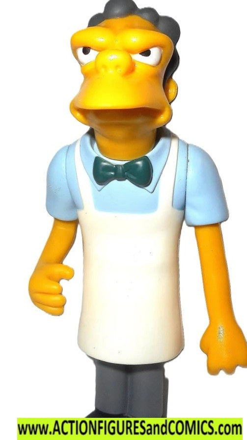 simpsons MOE series 3 2002 playmates toy bartender action fig ...