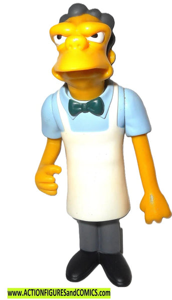 simpsons MOE series 3 2002 playmates toy bartender action fig ...