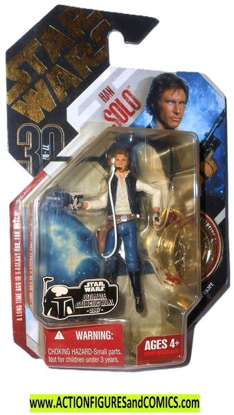 star wars action figures HAN SOLO gunner station 30th gold ...