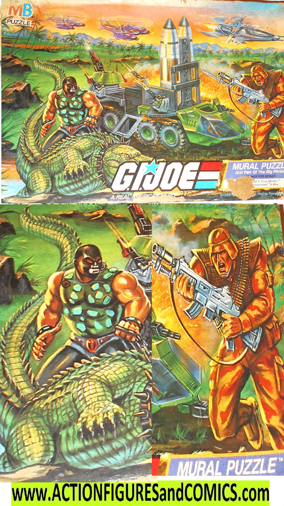 Gi joe Puzzle COMMAND center 1985 mural jigsaw MB moc mib ...