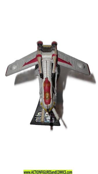 star wars titanium REPUBLIC GUNSHIP red 2006 galoob rots metals ...