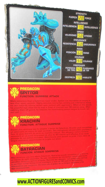 Transformers beast wars SPITTOR Canada File Card frog ...
