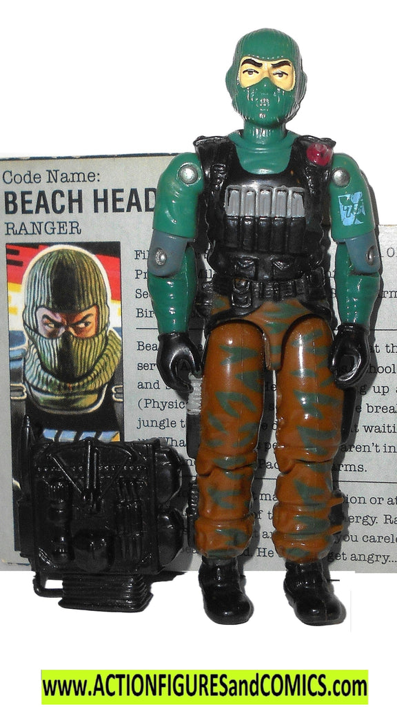 Gi joe BEACH HEAD 1986 v1 vintage backpack file card ...
