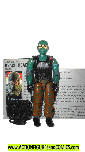 Gi joe BEACH HEAD 1986 v1 vintage backpack file card ...