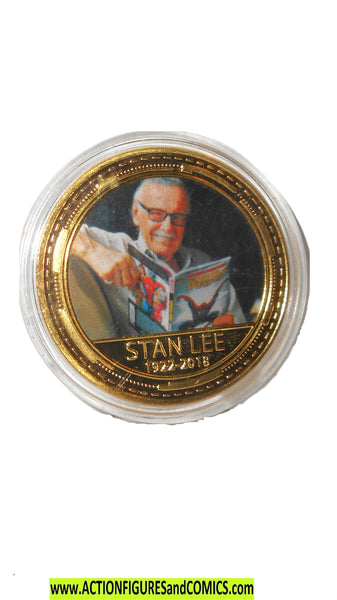 Marvel STAN LEE commemorative coin 2018 gold plated ...