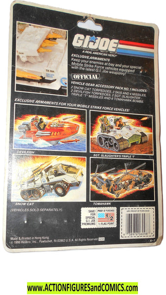 gi joe VEHICLE GEAR 1986 Accessory Pack #1 g i moc 002 ...
