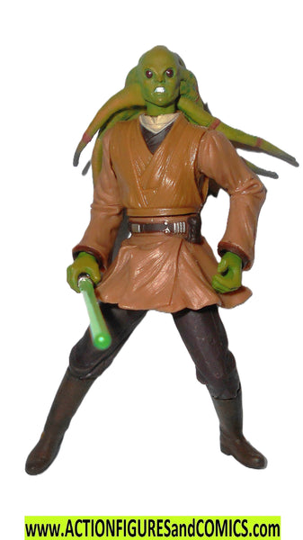 star wars action figures KIT FISTO 2002 aotc movie jedi ...