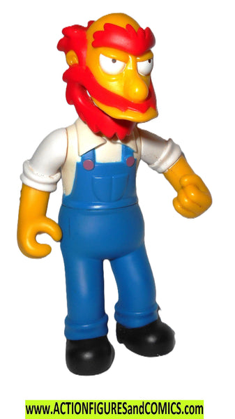 the simpsons GROUNDSKEEPER WILLIE series 4 2001 playmates action figure ...