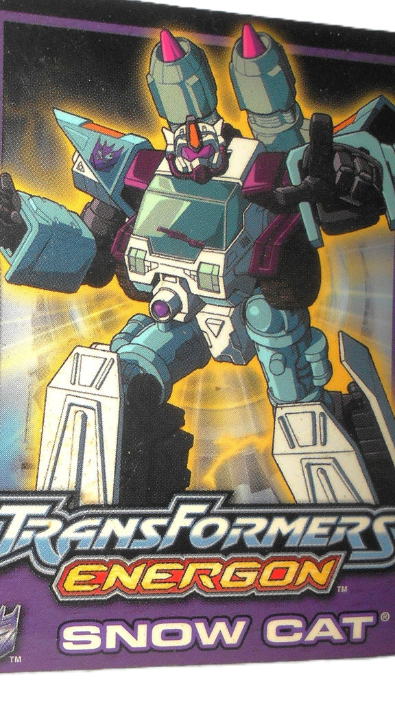 Transformers SNOW CAT 2004 Energon trading card – ActionFiguresandComics