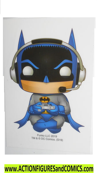 Funko Pop dc universe BATMAN Gamer STICKER sitting 2019 ...