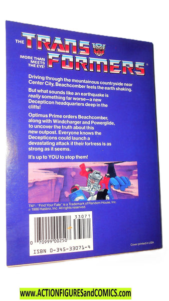 Transformers EARTHQUAKE 1986 book CHOOSE your fate! vintage ...