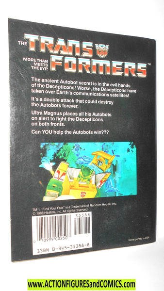 Transformers AUTOBOT ALERT 1986 book vintage new – ActionFiguresandComics
