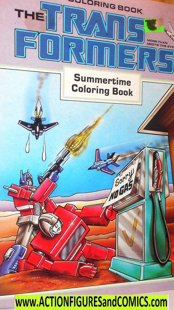 Transformers COLORING BOOK 1985 marvel book 7 – ActionFiguresandComics