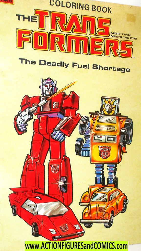 Transformers COLORING BOOK 1985 marvel book 8 – ActionFiguresandComics