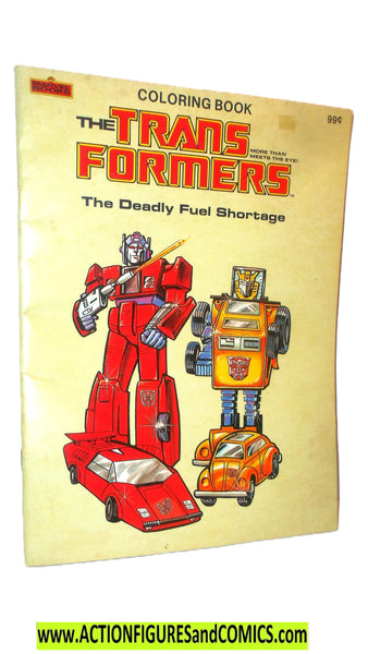 Transformers COLORING BOOK 1985 marvel book 8 – ActionFiguresandComics
