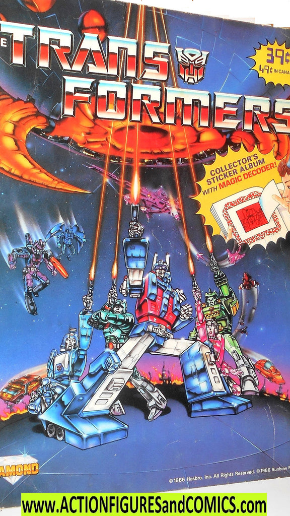 Transformers MOVIE STICKER ALBUM 1986 Nearly Complete ...