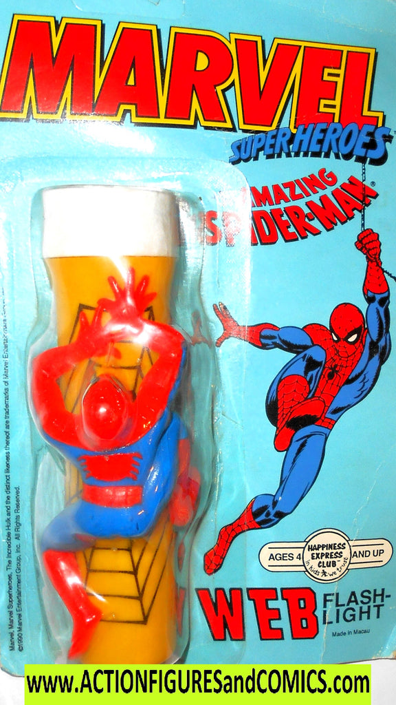 SPIDER-MAN Flashlight 1990 vintage marvel universe moc ...