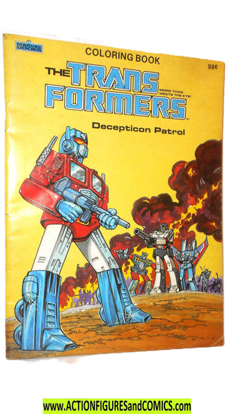 Transformers COLORING BOOK 1984 marvel book 10 – ActionFiguresandComics