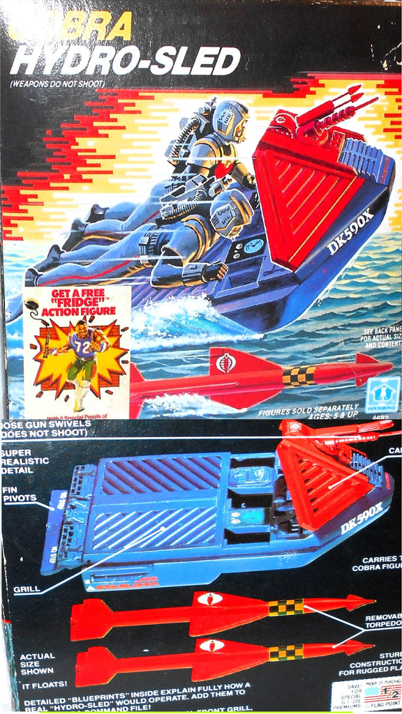 Gi joe Cobra HYDRO SLED 1986 Complete Full Box inst moc mib ...