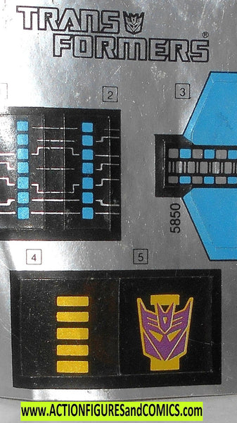 Transformers SWINDLE 1986 STICKER Sheet vintage g1 1 ...