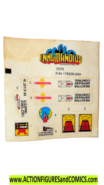 Inhumanoids TERRASCOUT unused STICKERS 1986 vehicle part ...