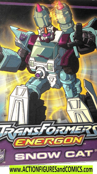 Transformers SNOWCAT 2004 Energon trading card – ActionFiguresandComics