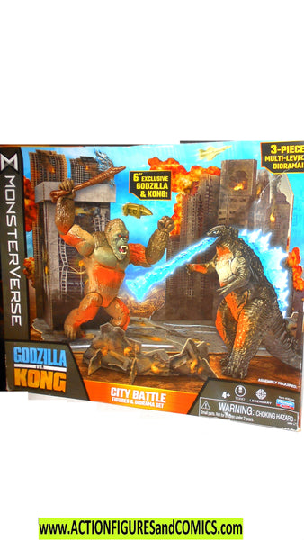 Godzilla vs Kong CITY BATTLE 6 inch action figures hk moc mib ...