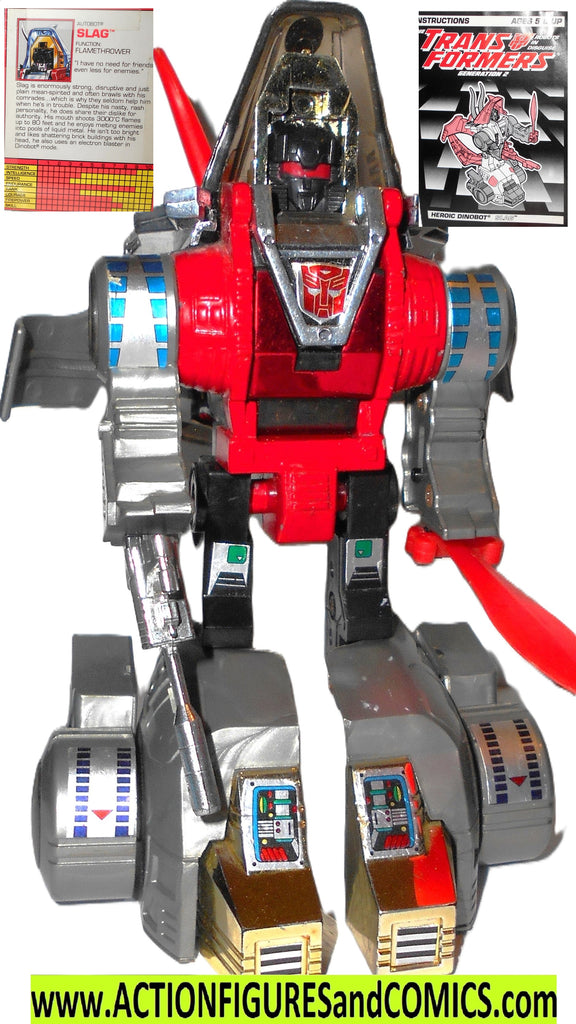 Transformers Generation 2 SLAG dinobot SILVER g2 1993 dinobot ...