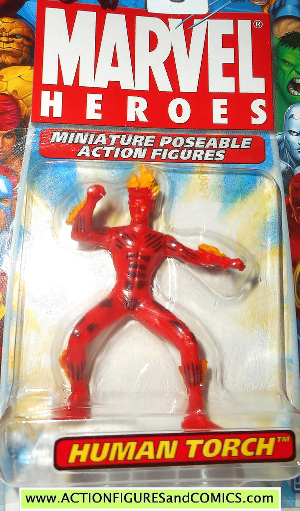 Marvel Heroes HUMAN TORCH 2.5 inch miniature poseable action figures 2 – ActionFiguresandComics