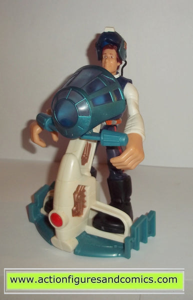 star wars action figures HAN SOLO JET BIKE complete playskool toys ...