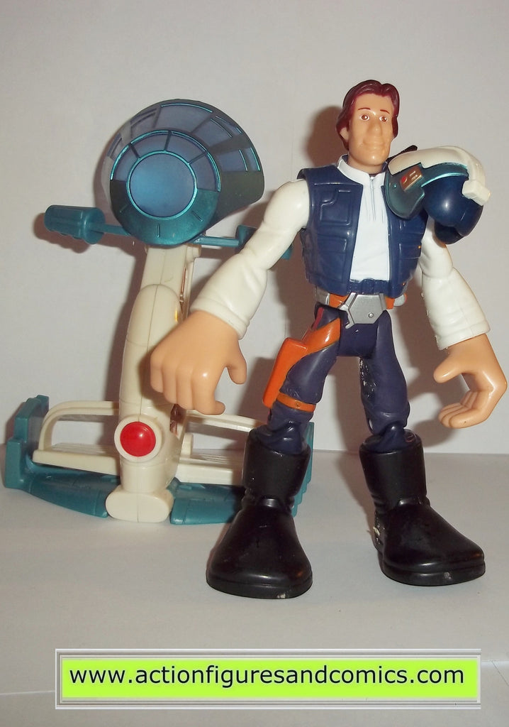 star wars action figures HAN SOLO JET BIKE complete playskool toys ...