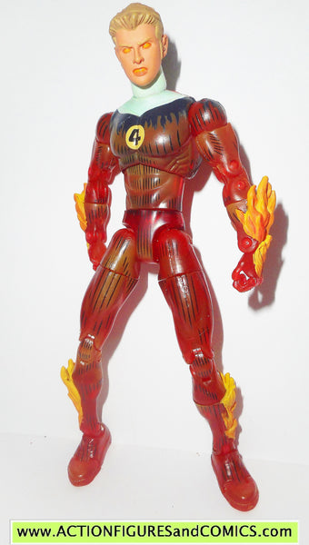 marvel legends HUMAN TORCH flame on fantastic four 4 pack fig ...