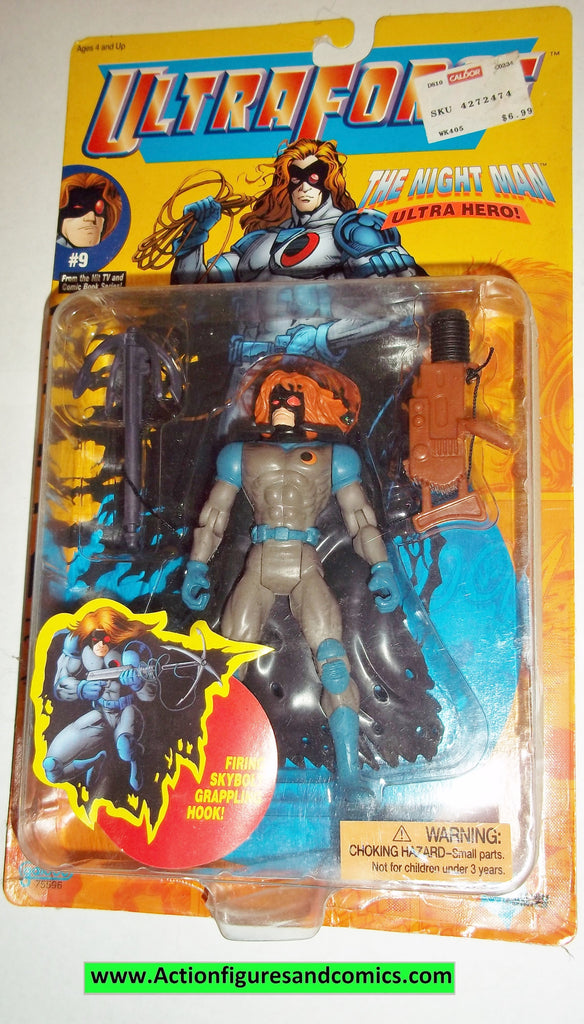 Ultraforce THE NIGHT MAN 1995 #9 galoob action figures moc mib mip ...
