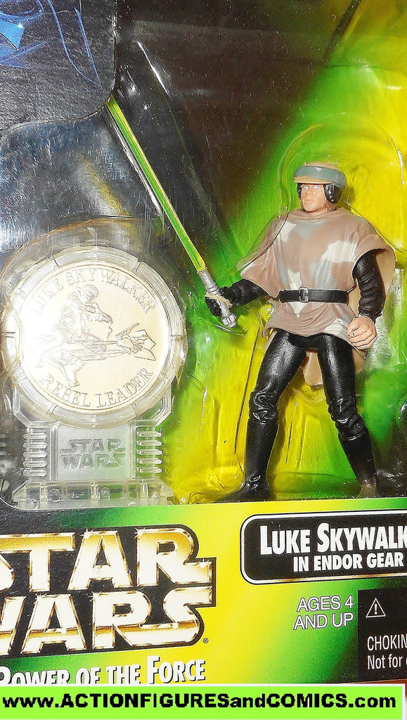 star wars action figures LUKE SKYWALKER endor millenium coin power of ...