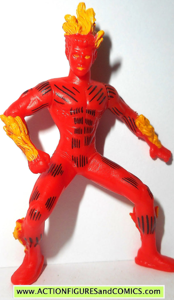 Marvel Heroes HUMAN TORCH 2.5 inch miniature poseable action figures 2 ...