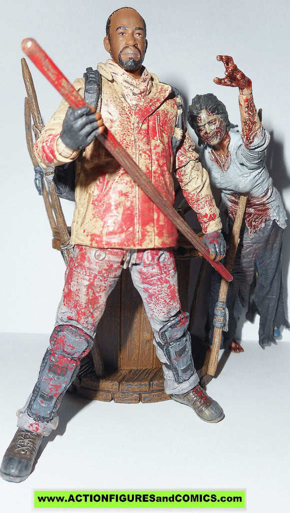 The Walking Dead MORGAN bloody deluxe impaled zombie todd mcfarlane ac ...