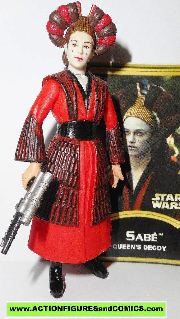 star wars action figures SABE Queen amidala decoy power of the jedi ...