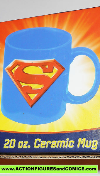 DC comic super heroes SUPERMAN LOGO mug 18 oz SCULPTED ...
