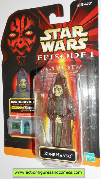 star wars action figures RUNE HAAKO episode I 1999 hasbro toys moc mip ...