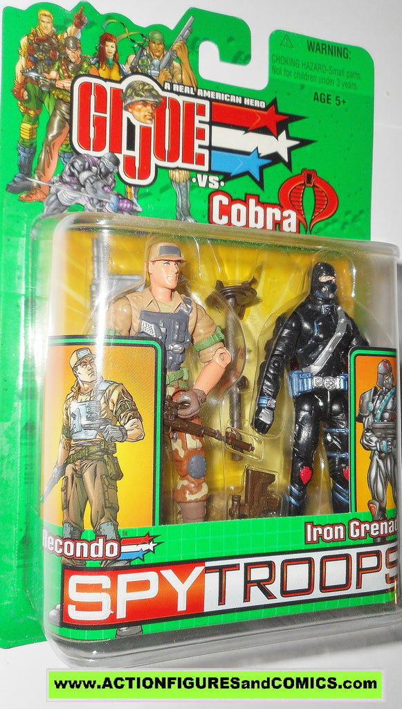 Gi joe RECONDO IRON GRENADIER cobra spytroops action figures moc 2003 ...