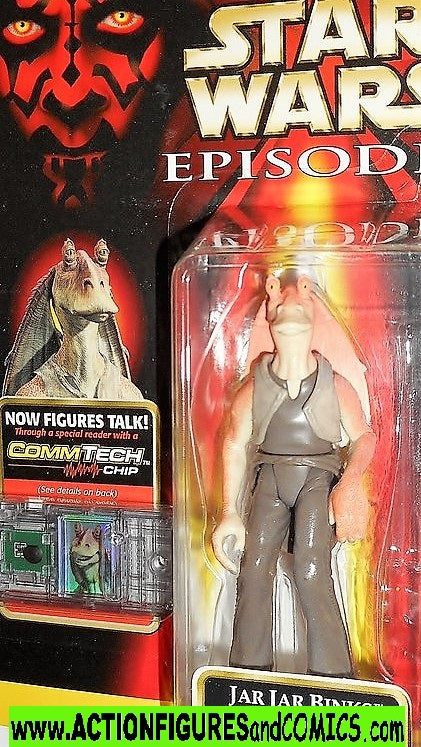 star wars action figures JAR JAR BINKS .01 episode I 1999 moc ...