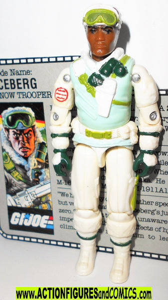 Gi joe ICEBERG 1986 v1 vintage arctic snow trooper file card ...