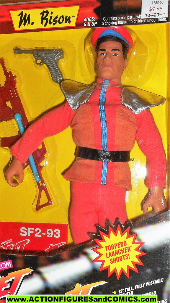 Gi joe Street Fighter II M BISON 12 inch 1993 video game moc mib ...