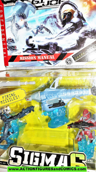 Gi joe BAT SHARK trooper EEL cobra DUKE mission SHARK BITE SIGMA 6 moc ...