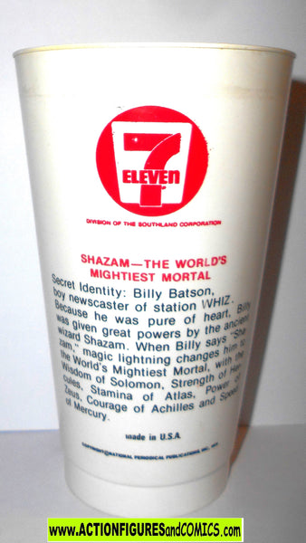 DC slurpee cup SHAZAM 1973 vintage 711 super heroes ...