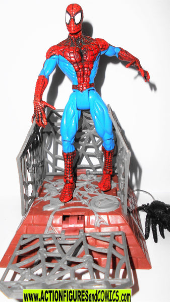 Spider-man the Animated series WEB TRAP SPIDER-MAN 1997 complete toy b ...
