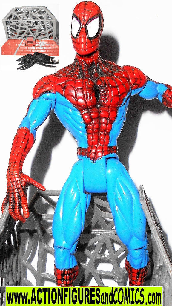 Spider-man the Animated series WEB TRAP SPIDER-MAN 1997 complete toy b ...