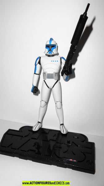 Star wars action figures CLONE TROOPER CAPTAIN blue 2005 clone wars ...