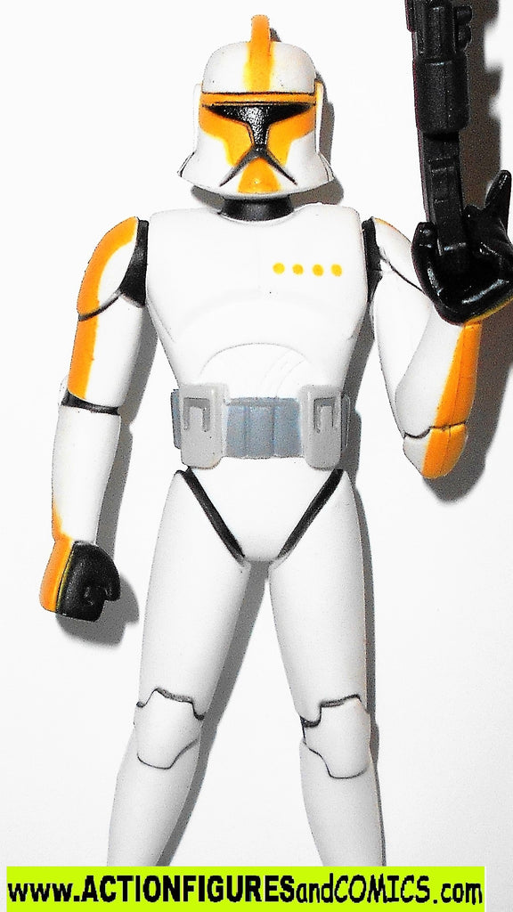 Star wars action figures CLONE TROOPER CAPTAIN yellow 2005 clone wars ...