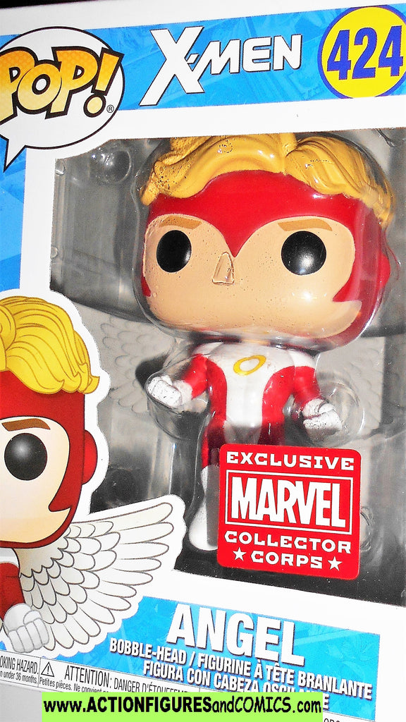Funko Pop Marvel ANGEL 424 X-men bobble-head vinyl moc mib ...
